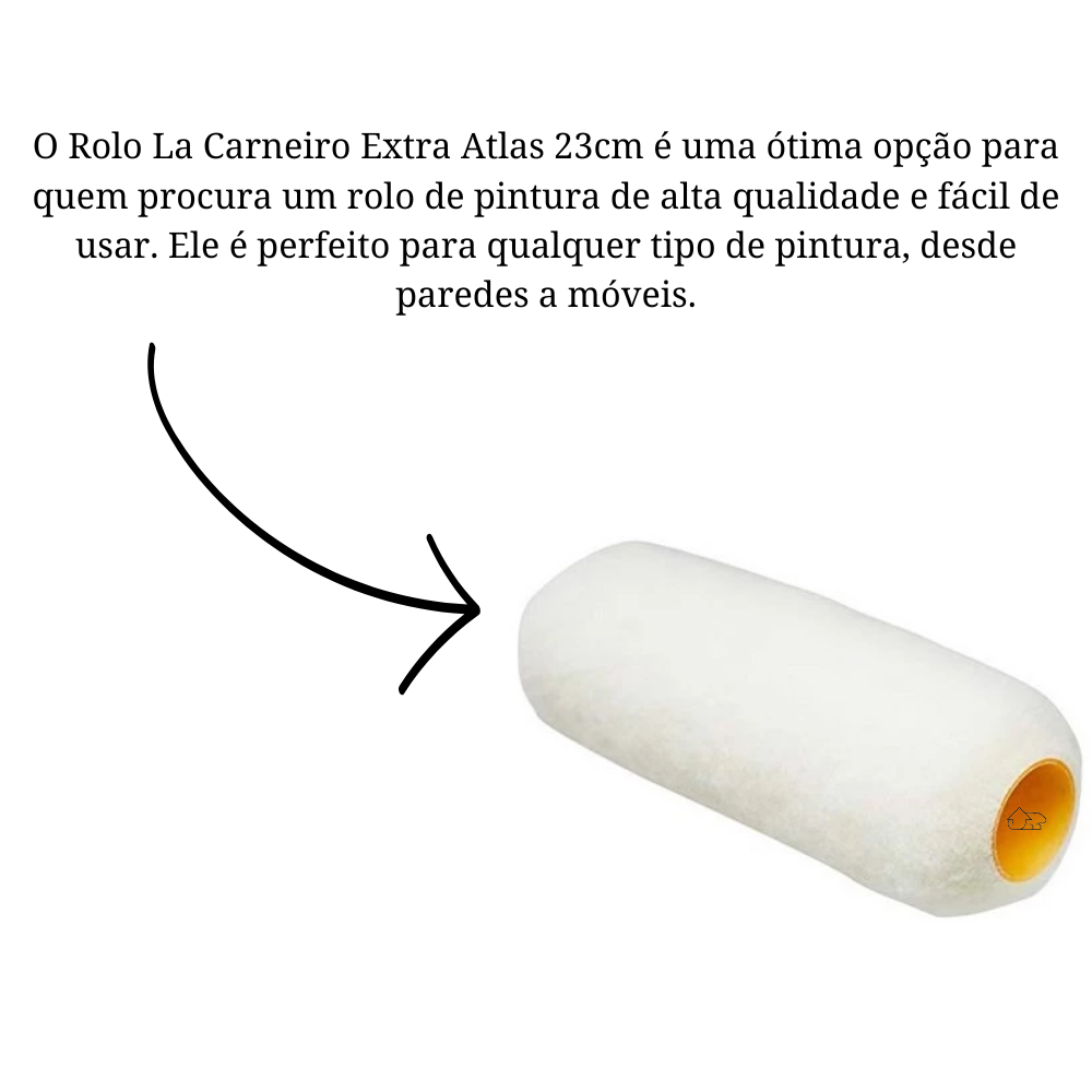 Rolo De Pintura Extra 23Cm De Pele De Carneiro Atlas