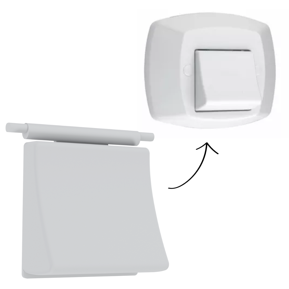 Tecla Branca Para Acabamento Válvula Descarga Docol Clássica